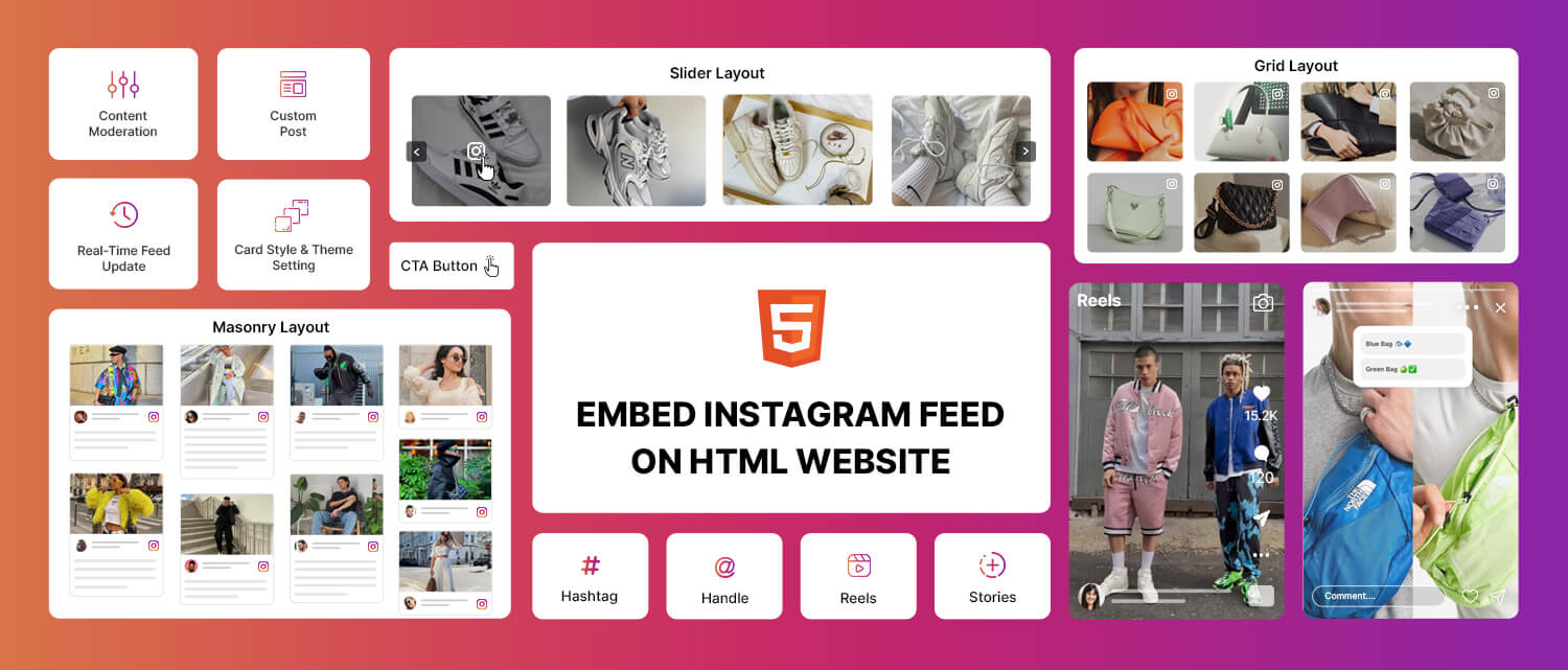 How To Embed Instagram Feed On Html Website For Free Tagembed 
