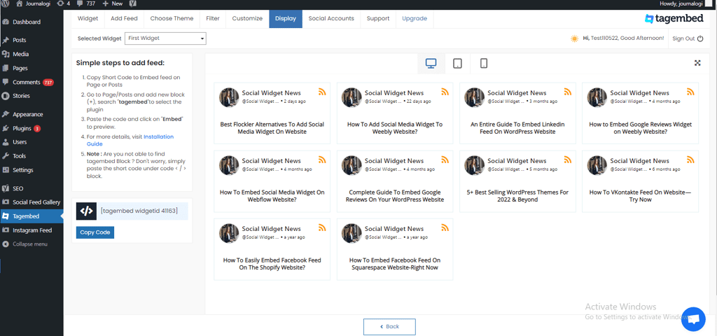 How To Add RSS Feeds To WordPress Website | Wordpress RSS Feed