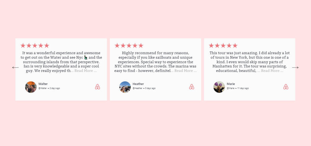 Airbnb Reviews Examples-Better Guidance For Business Website