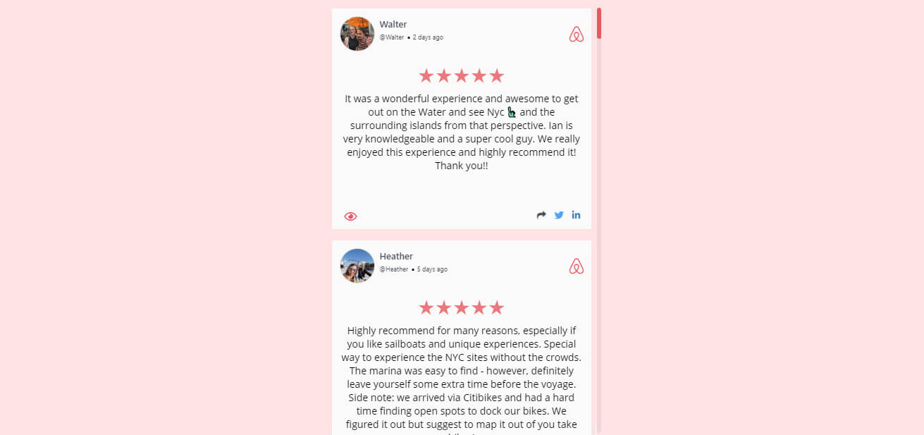 Airbnb Reviews Examples-Better Guidance For Business Website